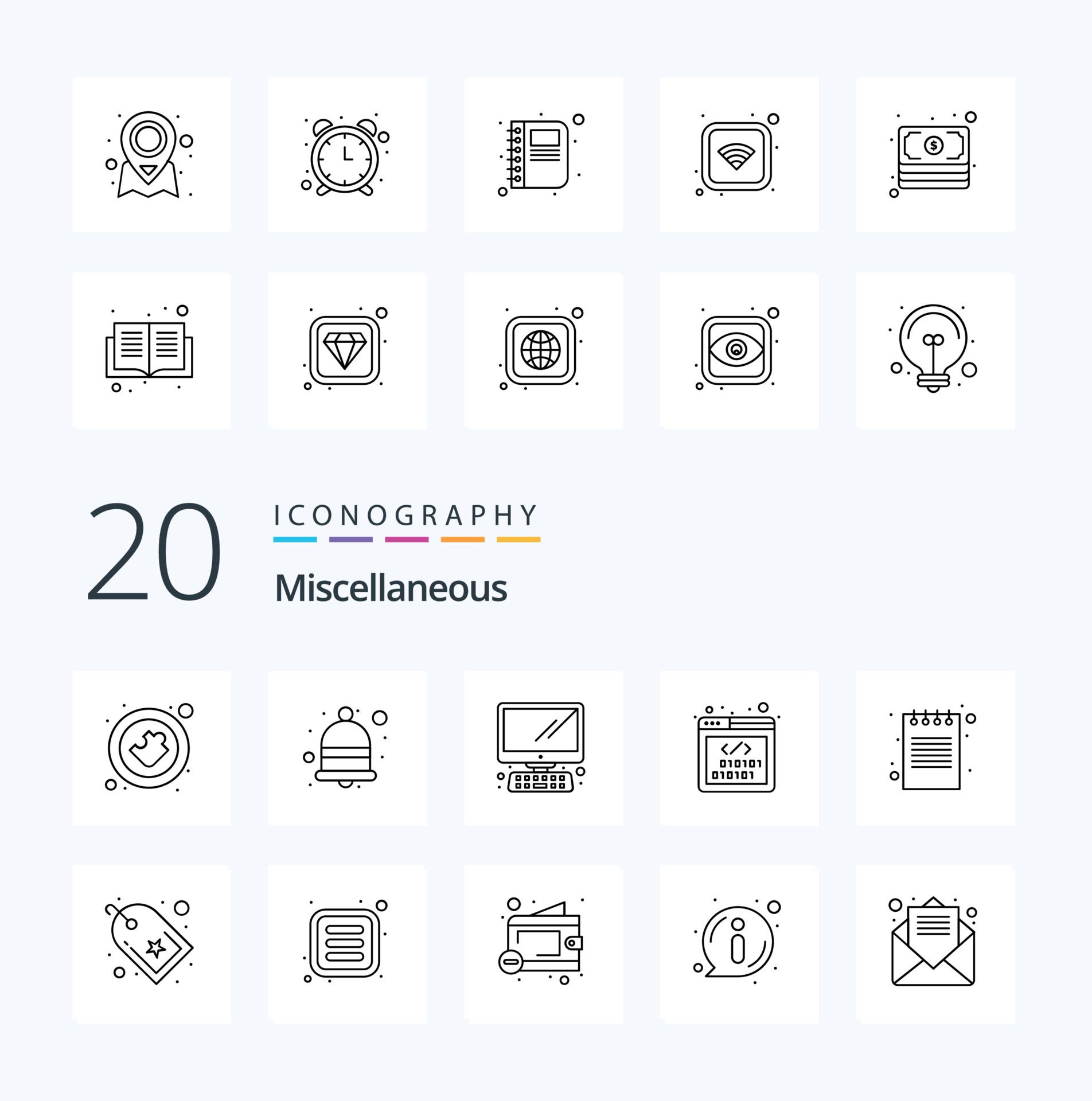 20 Miscellaneous Line icon Pack like diary computer web coding 19217475 ... 20 Miscellaneous Line icon Pack like diary computer web coding 19217475 ...