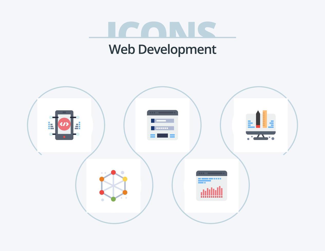Web Development Flat Icon Pack 5 Icon Design. coding. sitemap. coding. login. flowchart 19217646 ...