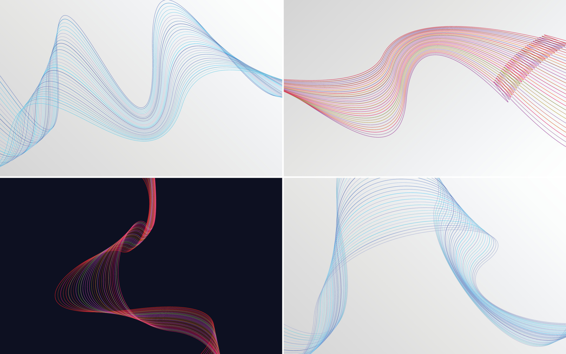 Modern wave curve abstract vector backgrounds for a stylish and modern ...