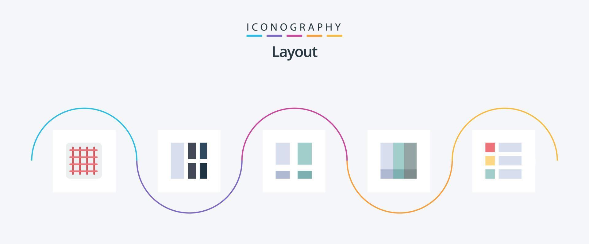 Layout Flat 5 Icon Pack Including layout. frame. layout. collage ...