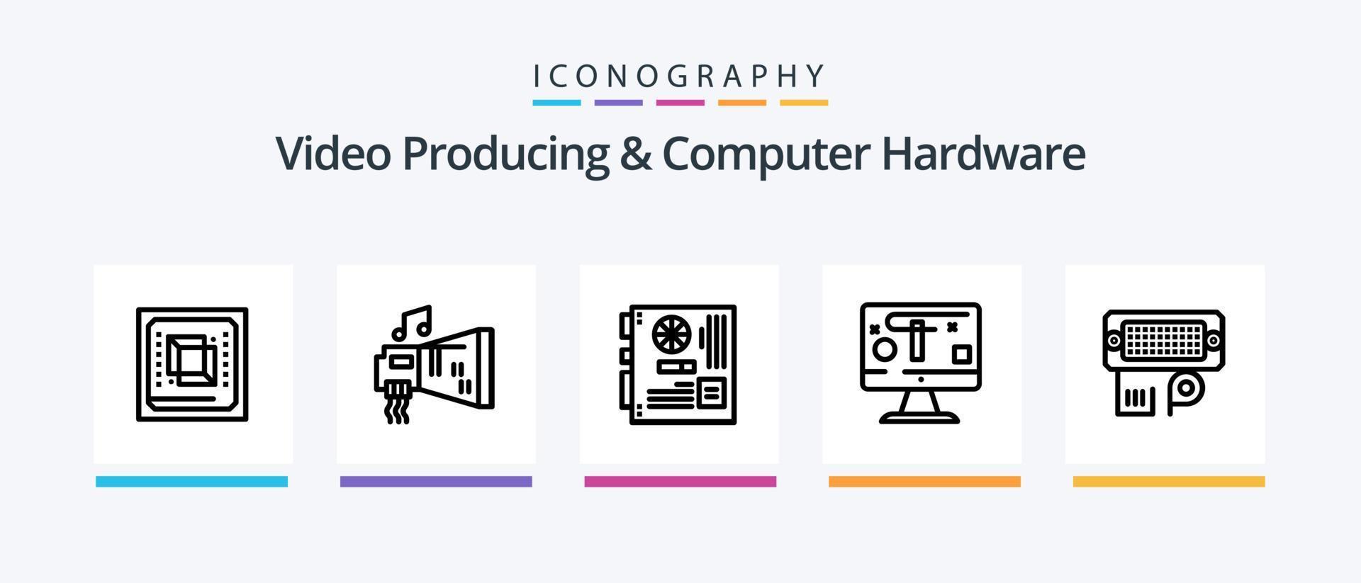 Video Producing And Computer Hardware Line 5 Icon Pack Including Mouse Interface Mouse Mother