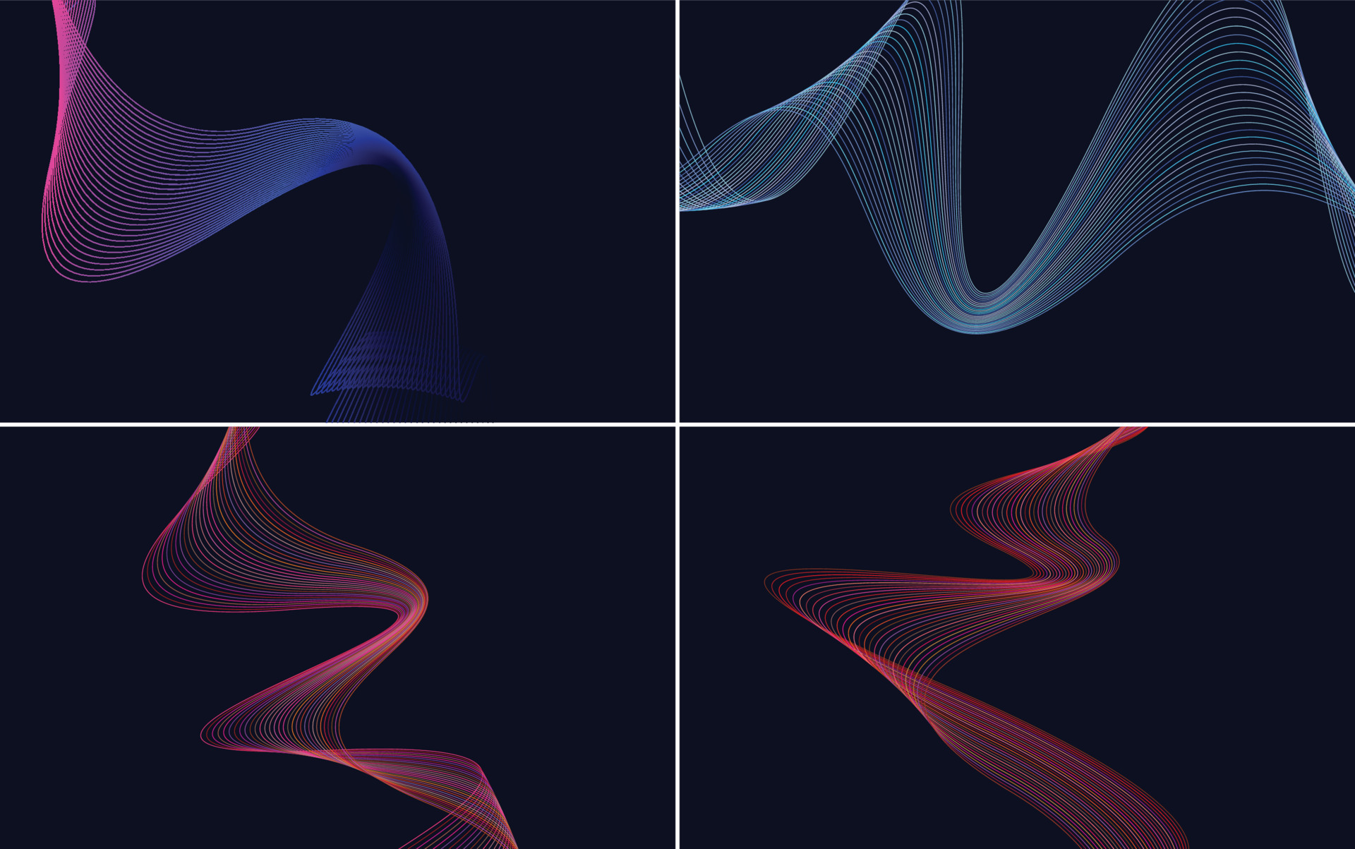 Wave curve abstract vector backgrounds for a stylish and professional ...