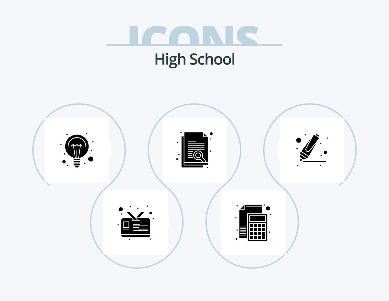 High School Glyph Icon Pack 5 Icon Design. drawing. research. education ... High School Glyph Icon Pack 5 Icon Design. drawing. research. education ...