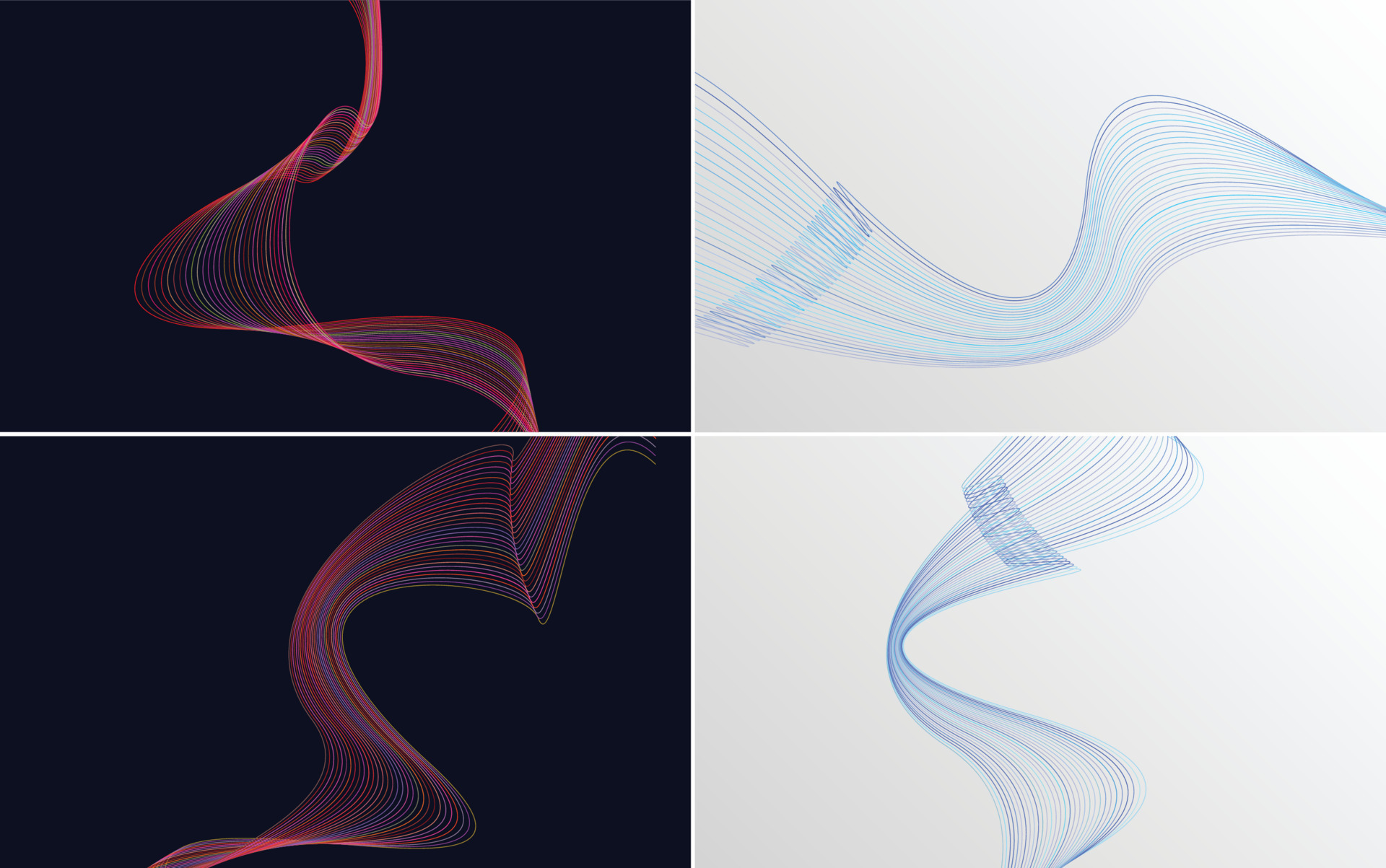 Wave curve abstract vector backgrounds for a modern and elegant design ...