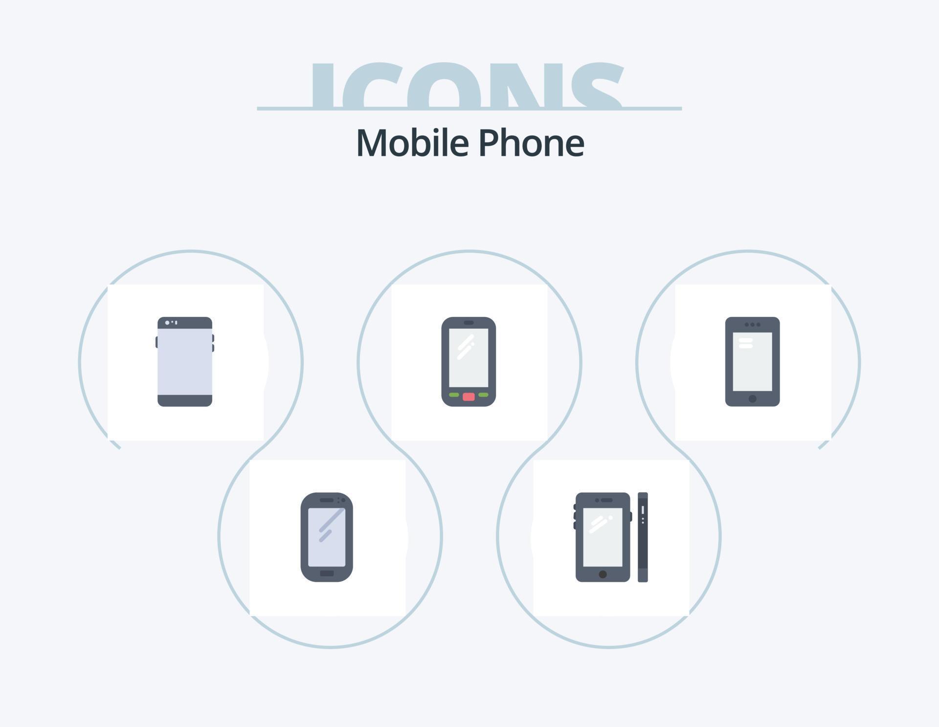 Mobile Phone Flat Icon Pack 5 Icon Design. . huawei. 19222518 Vector ...