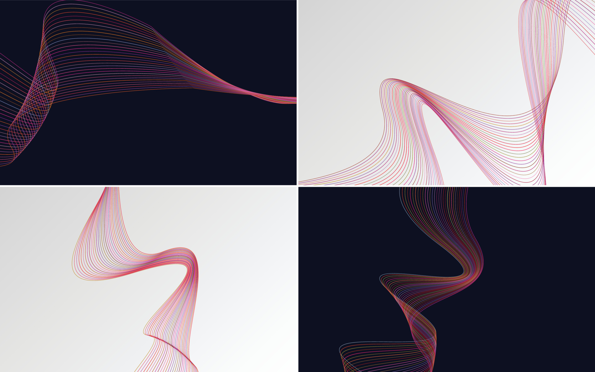 Collection of geometric minimal lines pattern set 19222960 Vector Art ...