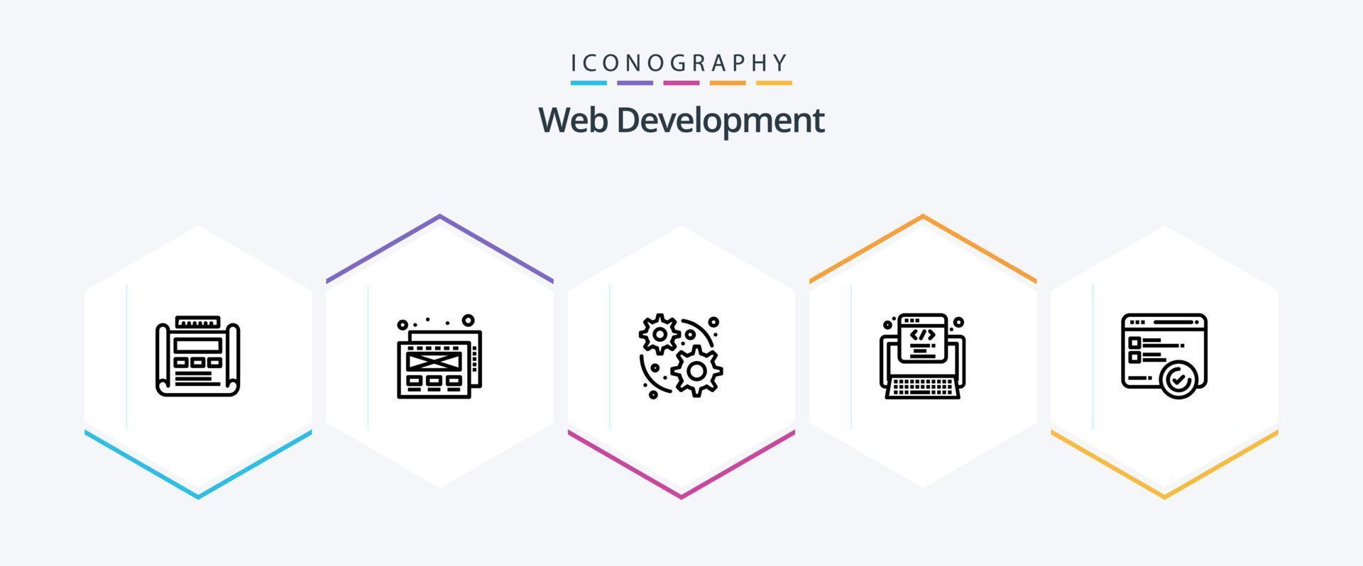 Web Development 25 Line icon pack including web. speed. web ... Web Development 25 Line icon pack including web. speed. web ...