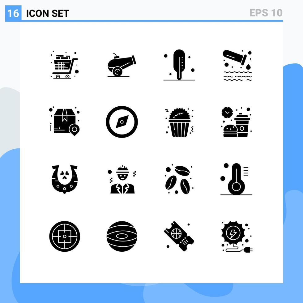 Stock Vector Icon Pack of 16 Line Signs and Symbols for shipping ...