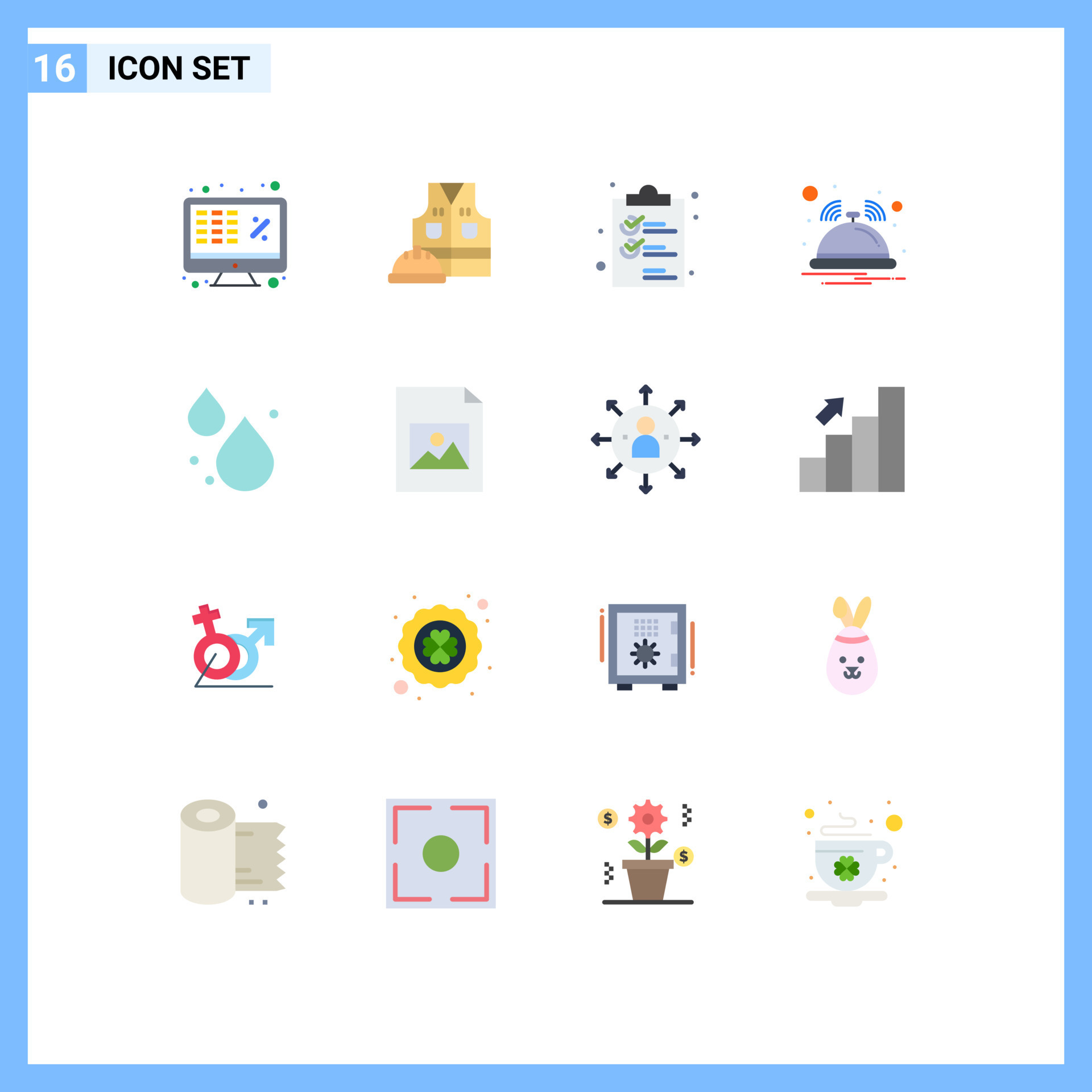 16 Creative Icons Modern Signs and Symbols of service hotel labour bell ...