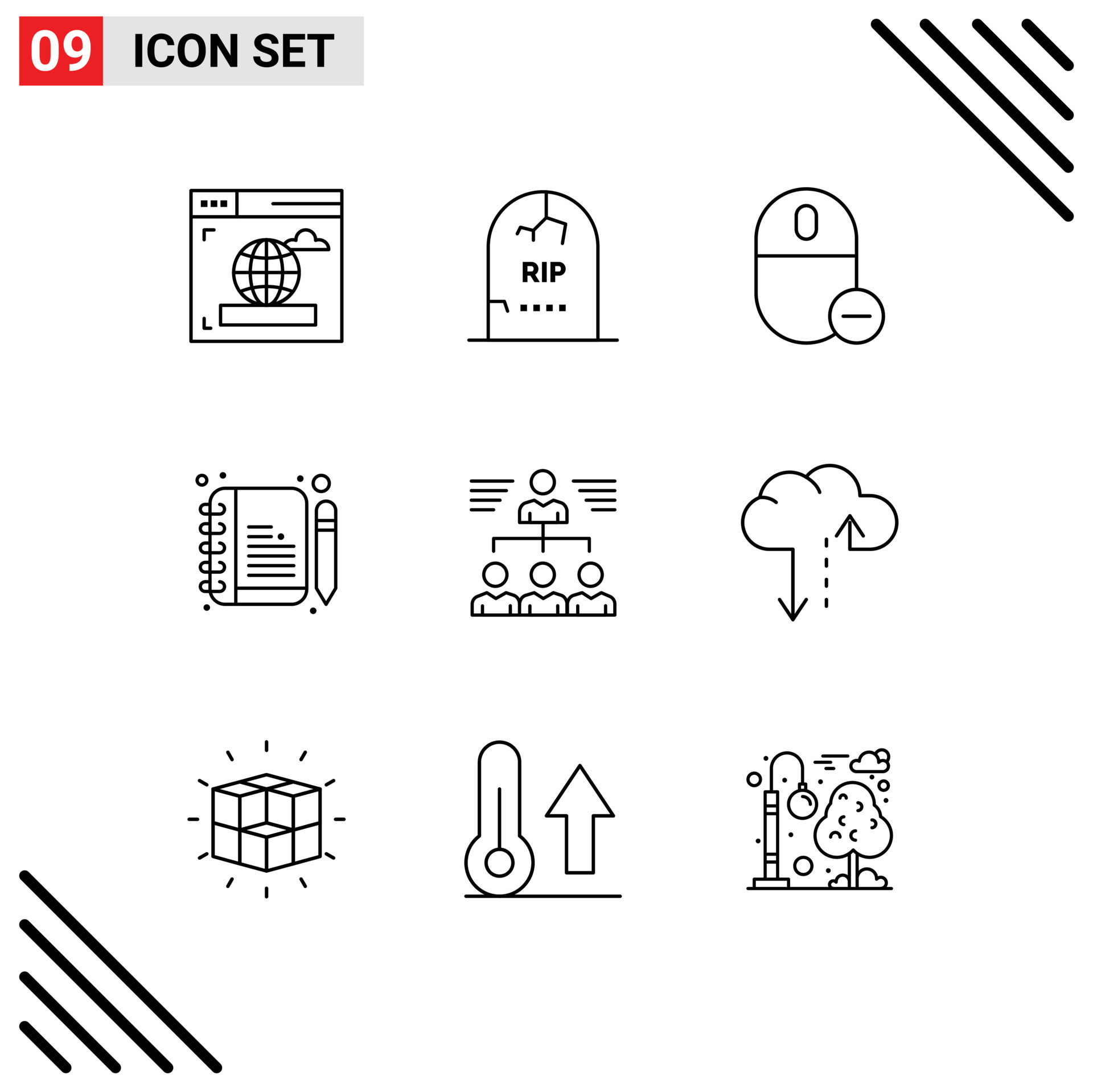 Set Of 9 Vector Outlines On Grid For Team Edit Devices Compose Remove Editable Vector Design