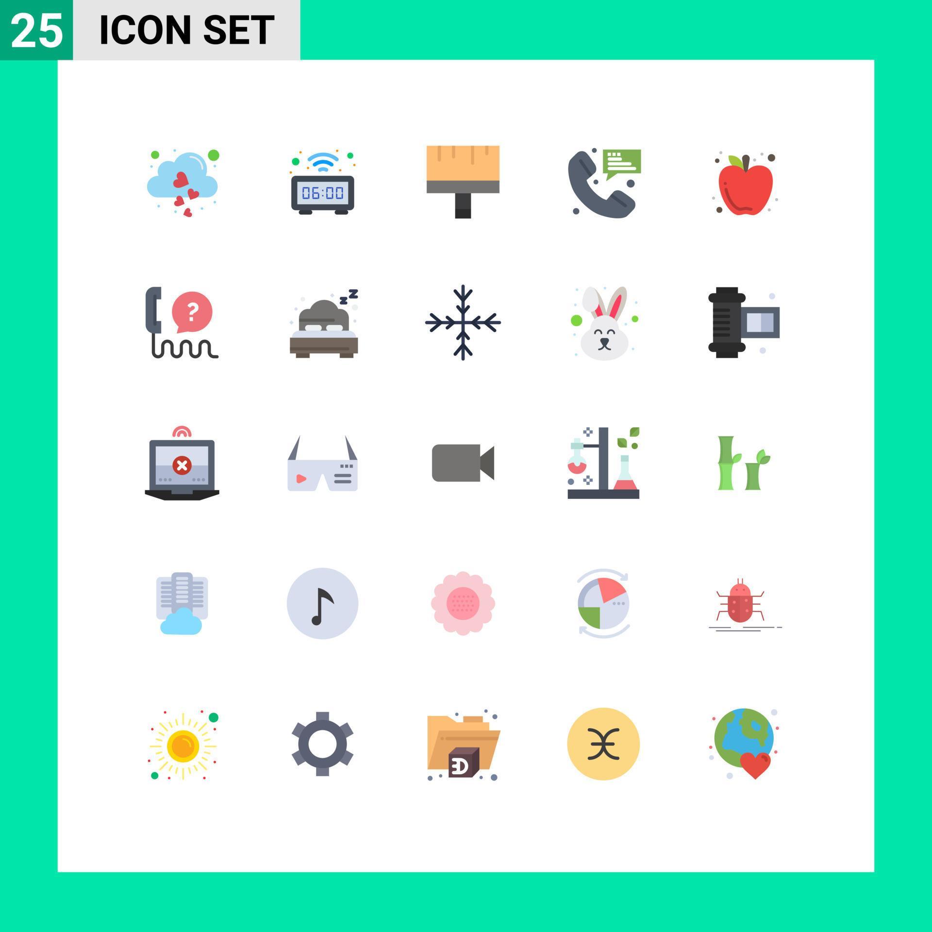 Set of 25 Modern UI Icons Symbols Signs for messaging message wrist ...