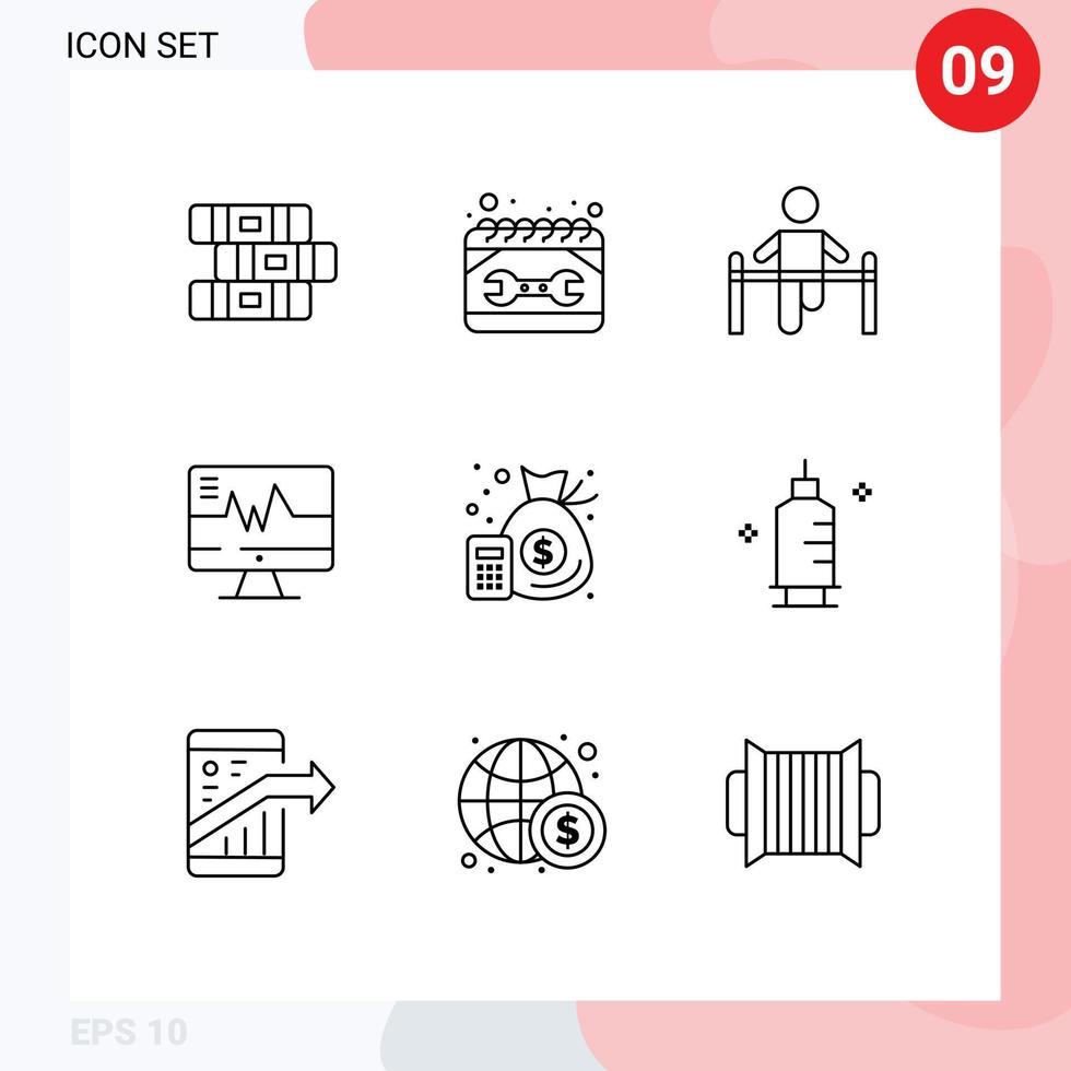 9 Universal Outlines Set For Web And Mobile Applications Accounting