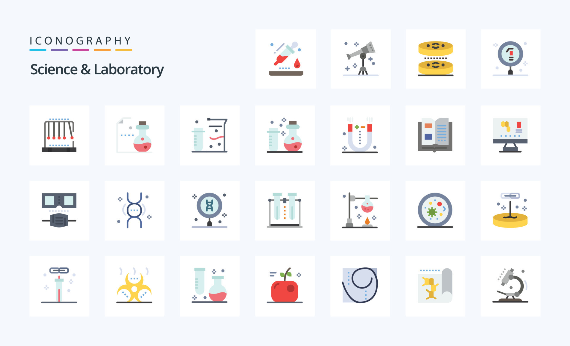 25 Science Flat color icon pack 19240491 Vector Art at Vecteezy 25 Science Flat color icon pack 19240491 Vector Art at Vecteezy
