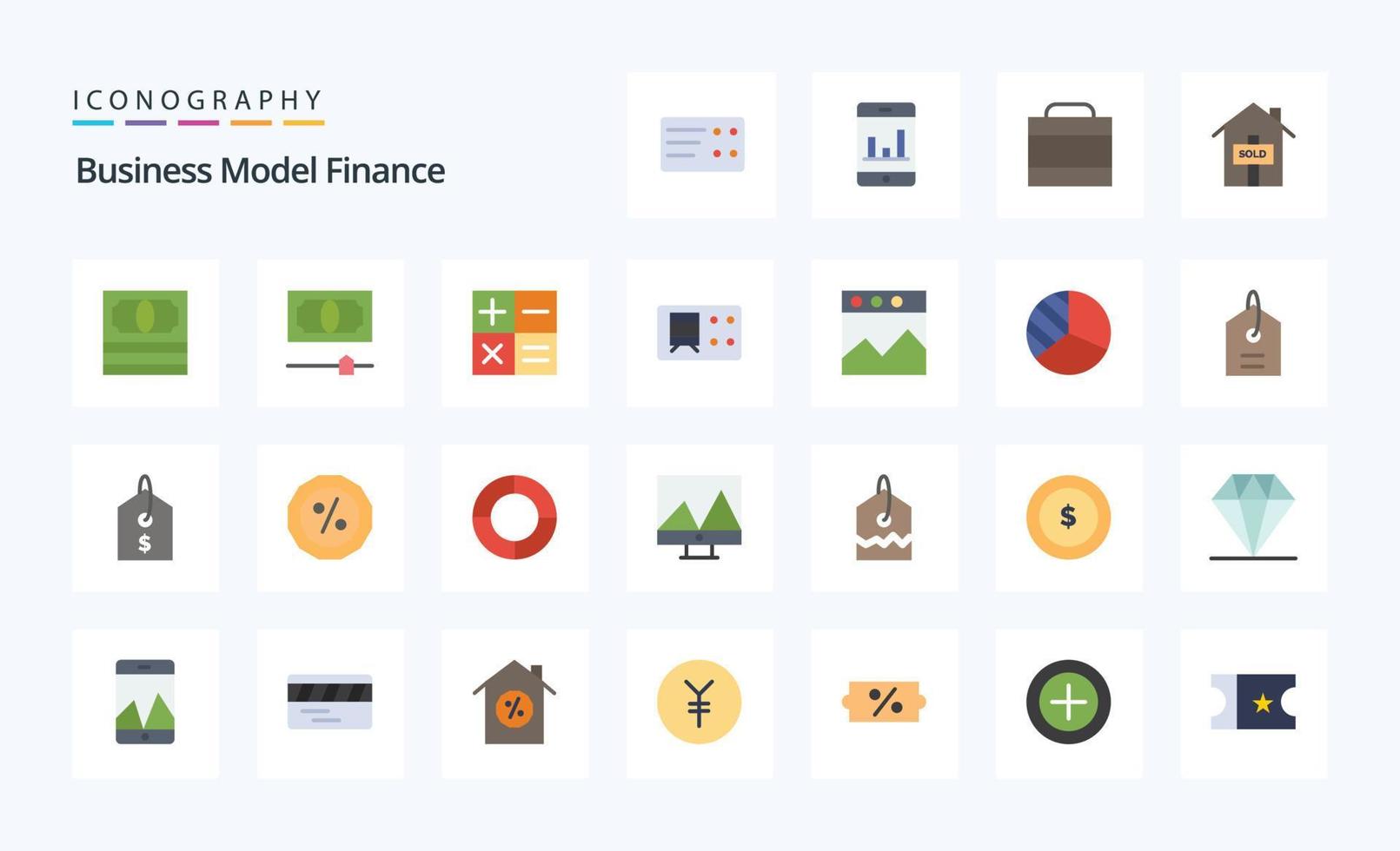 25 Finance Flat color icon pack 19241179 Vector Art at Vecteezy