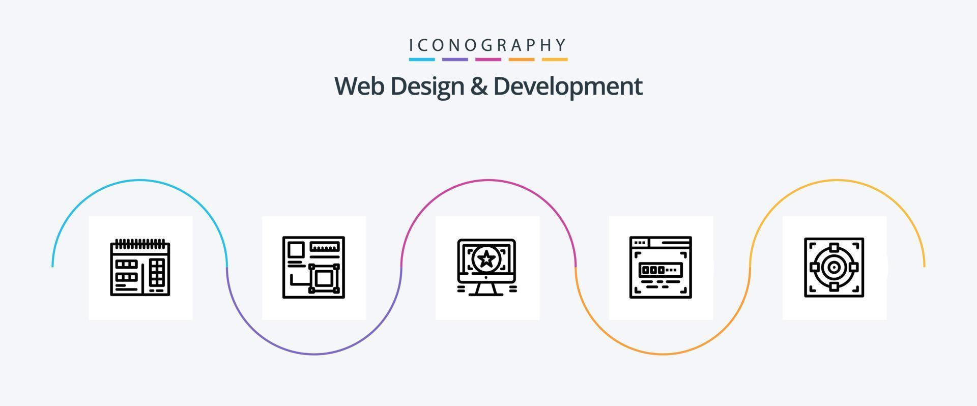 Web Design And Development Line 5 Icon Pack Including coder . digital ...