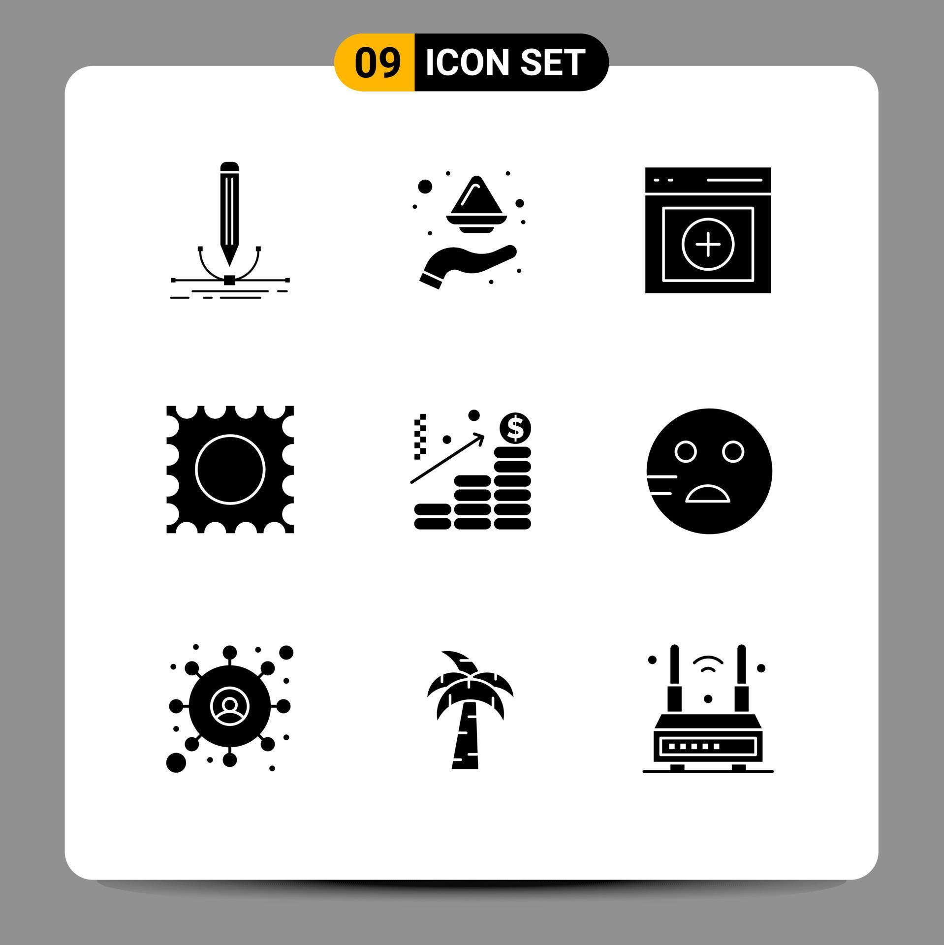 9 Thematic Vector Solid Glyphs And Editable Symbols Of Chart Lsd India Drug Upload Editable