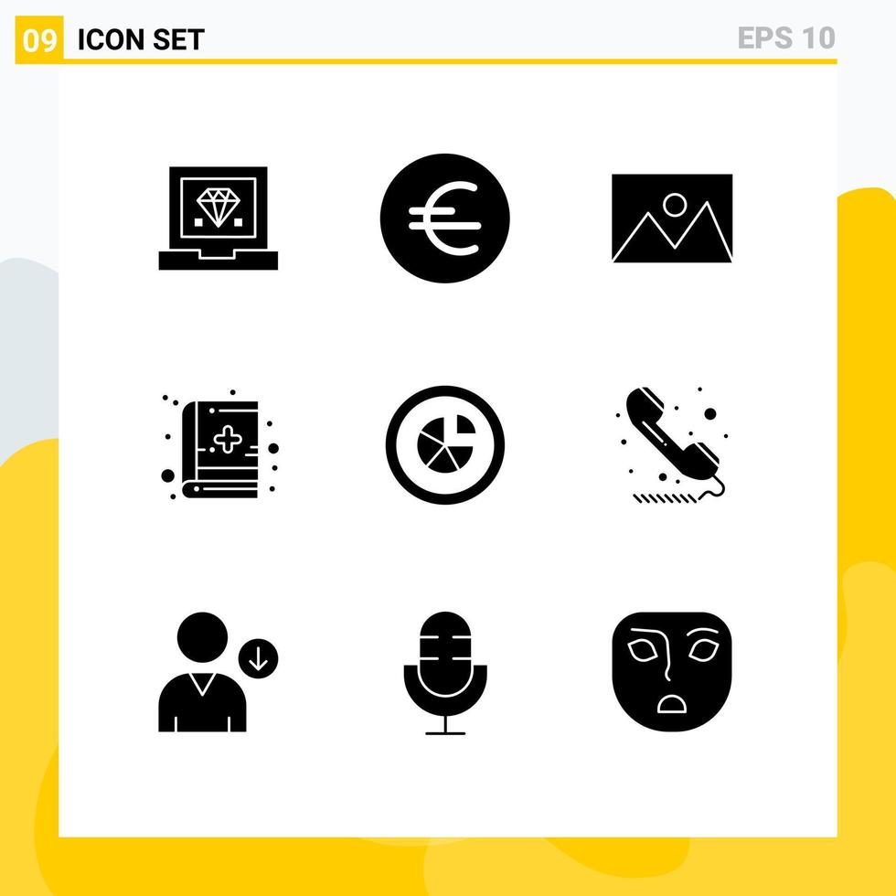 Set Of 9 Modern Ui Icons Symbols Signs For Diagram Analytics Home
