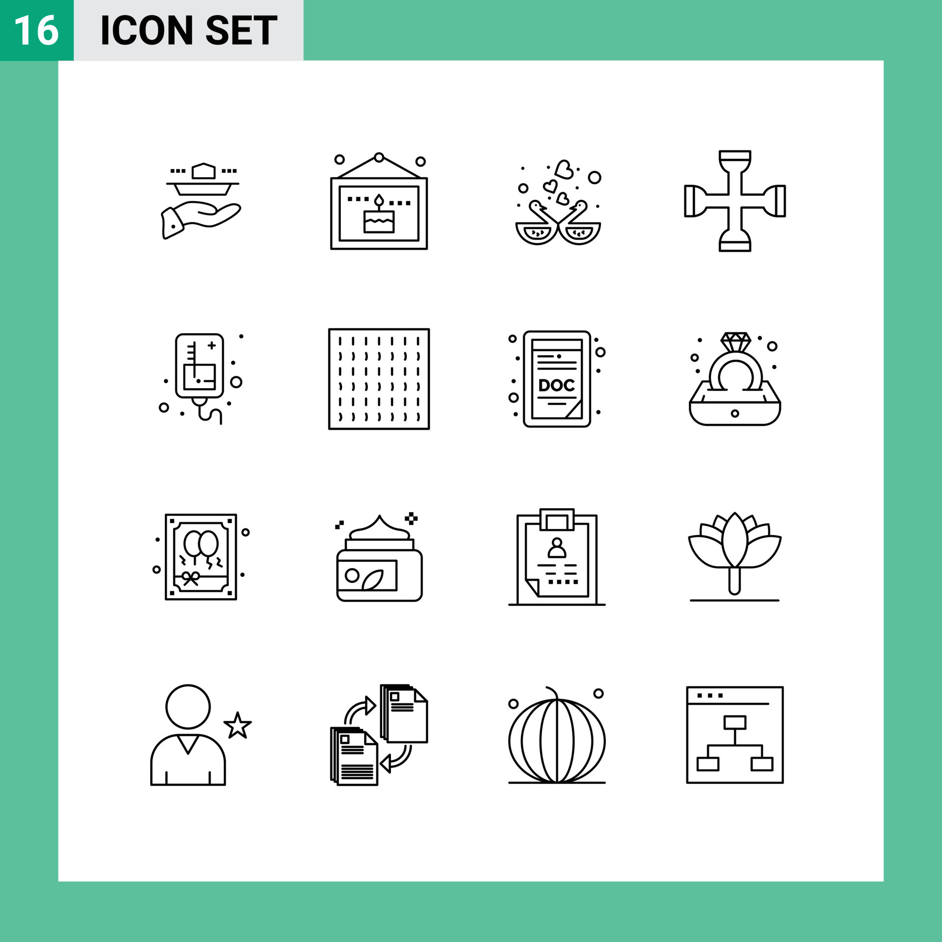 16 Universal Outlines Set For Web And Mobile Applications Tool