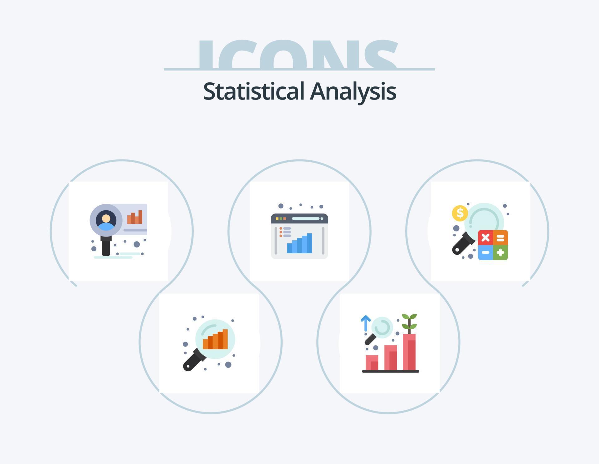 Statistical Analysis Flat Icon Pack 5 Icon Design. analysis. data ...