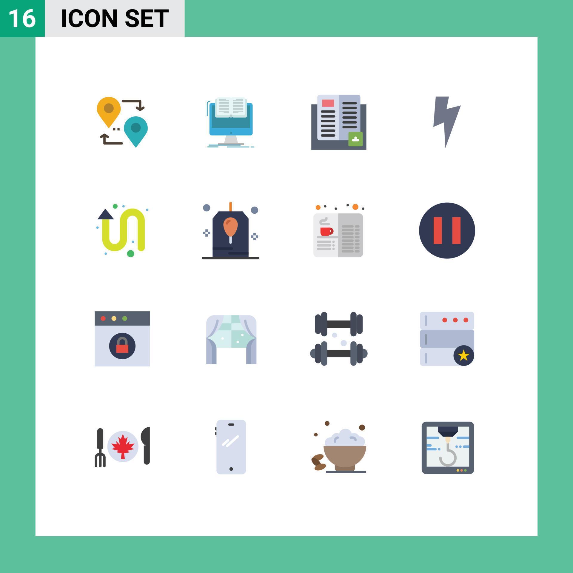 16 Thematic Vector Flat Colors And Editable Symbols Of Arrow Power Book Twitter Learning