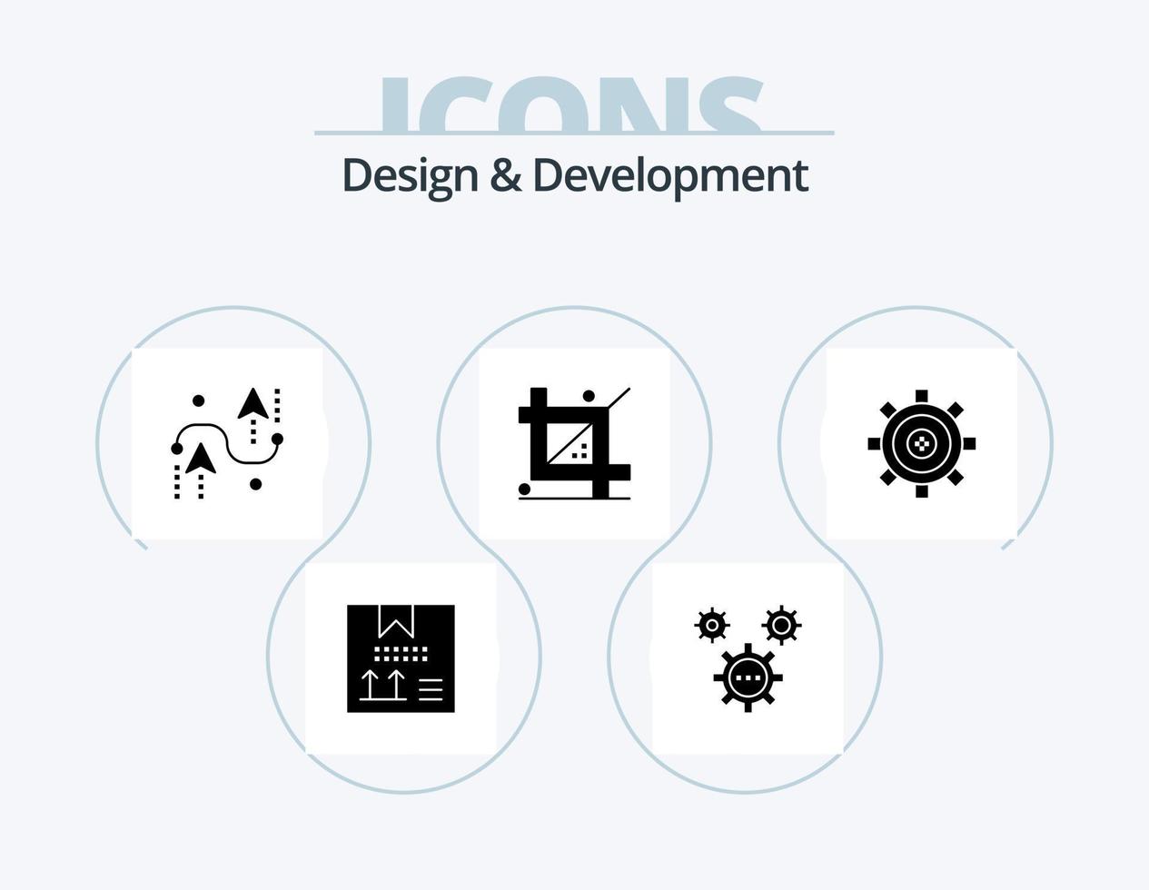 Design and Development Glyph Icon Pack 5 Icon Design. design. coding. ideas. programing. design ...