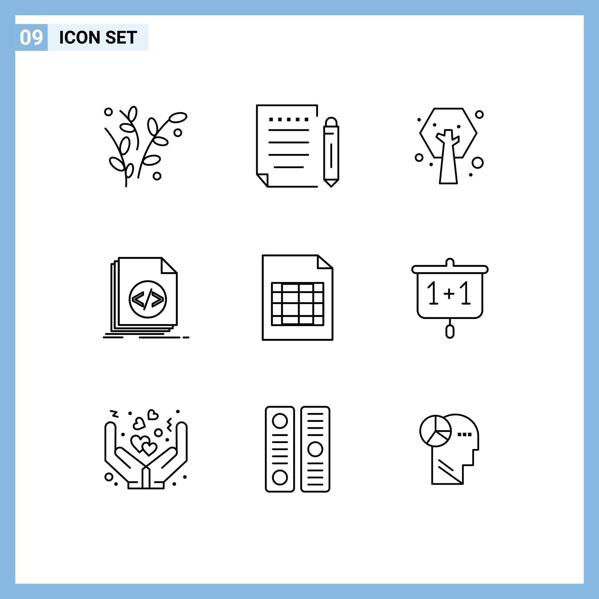 9 Universal Outlines Set For Web And Mobile Applications Document Programming Earth Day File