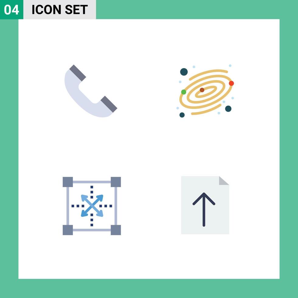 4 Thematic Vector Flat Icons and Editable Symbols of call programing ...