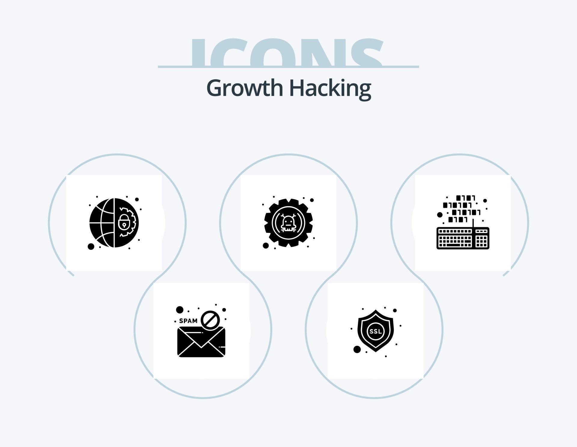 Hacking Glyph Icon Pack 5 Icon Design Coding Hack Global Error Bug