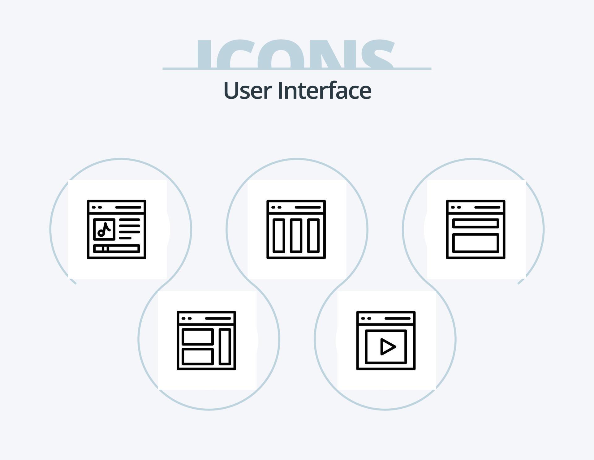 User Interface Line Icon Pack 5 Icon Design. page. communication. user. user. hero 19269544 ...