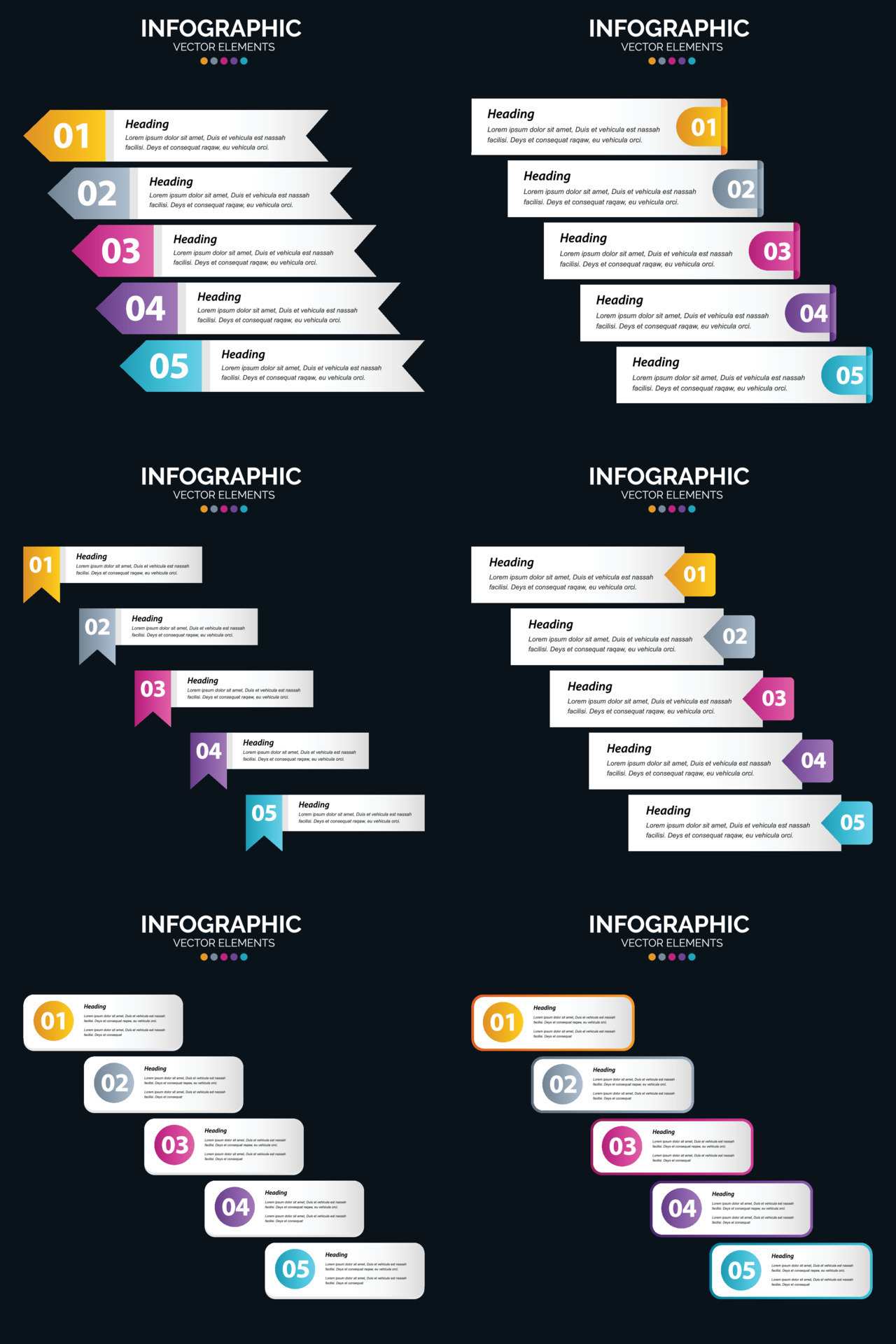 Enhance your presentation with our vector infographics pack of six ... Enhance your presentation with our vector infographics pack of six ...