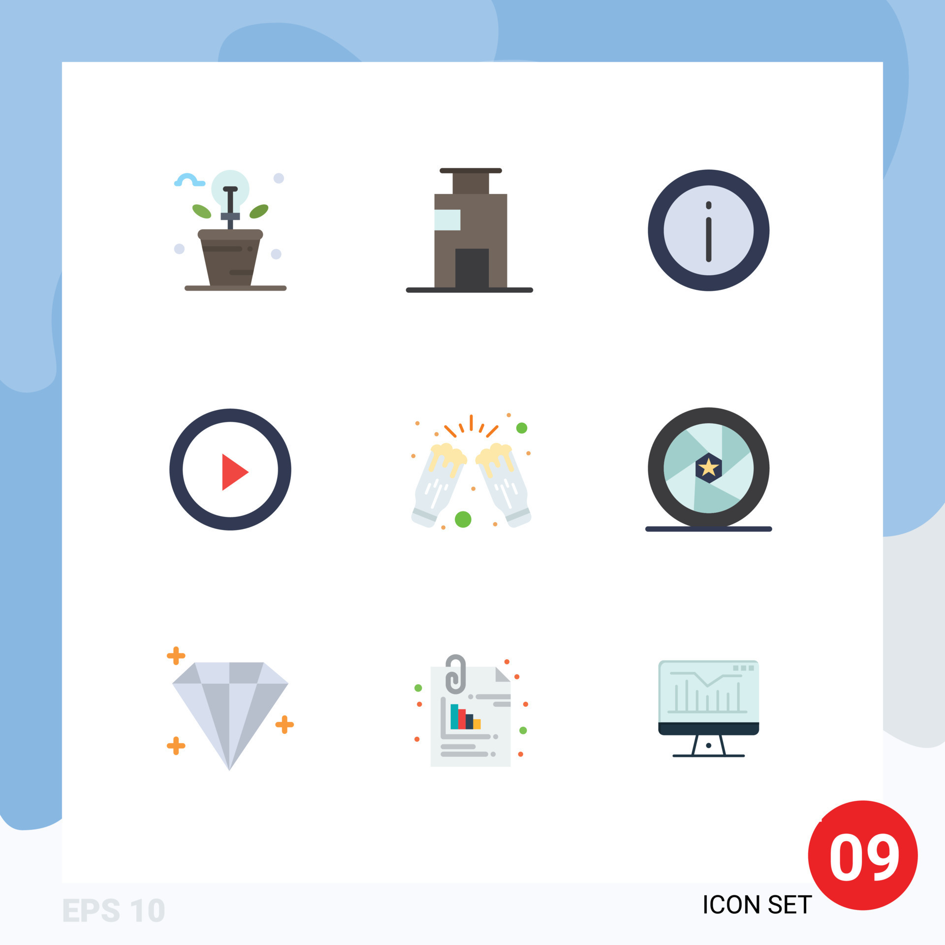 9 Universal Flat Colors Set For Web And Mobile Applications User Interface City Support