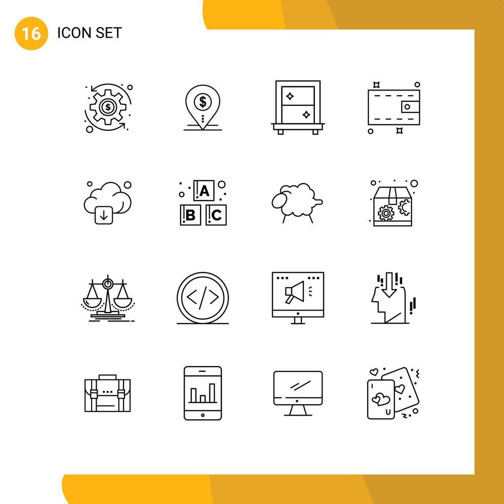 16 Universal Outlines Set For Web And Mobile Applications Download