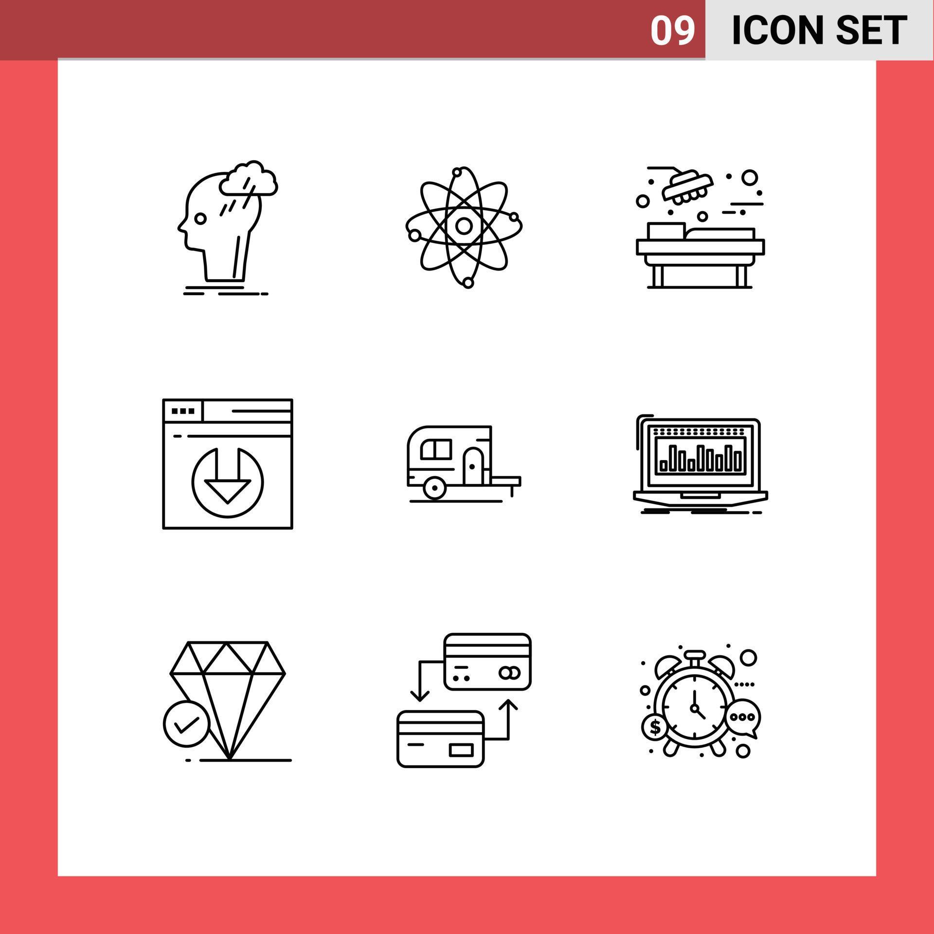 User Interface Pack Of 9 Basic Outlines Of Camping Server Download Laboratory Server Download