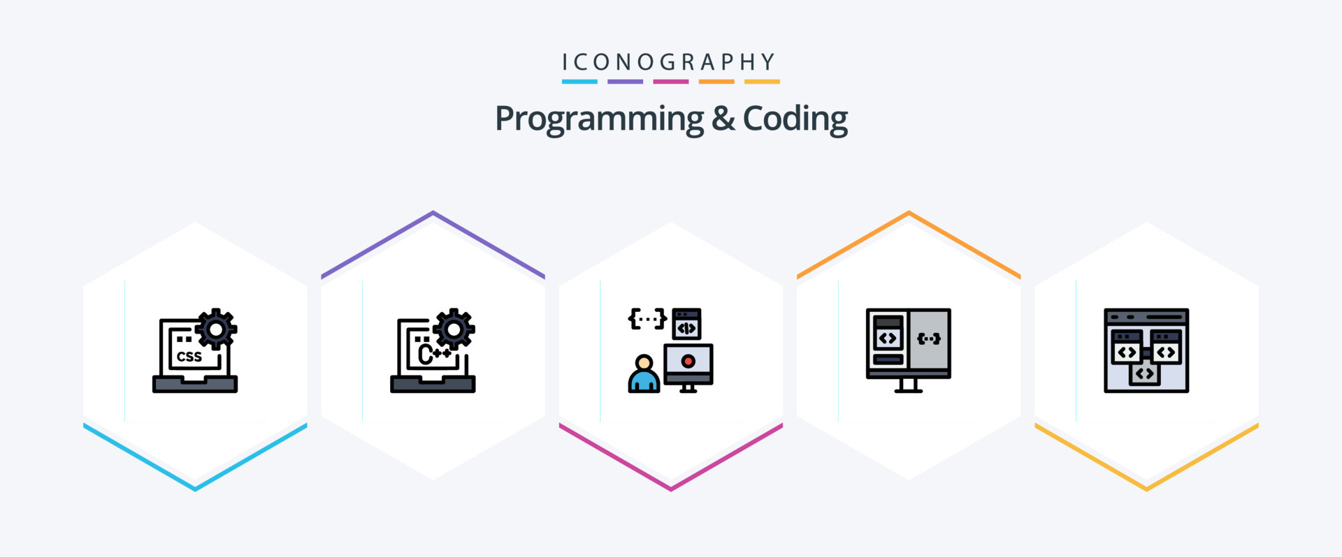 Programming And Coding 25 Filledline Icon Pack Including Computer App Develop Programmer