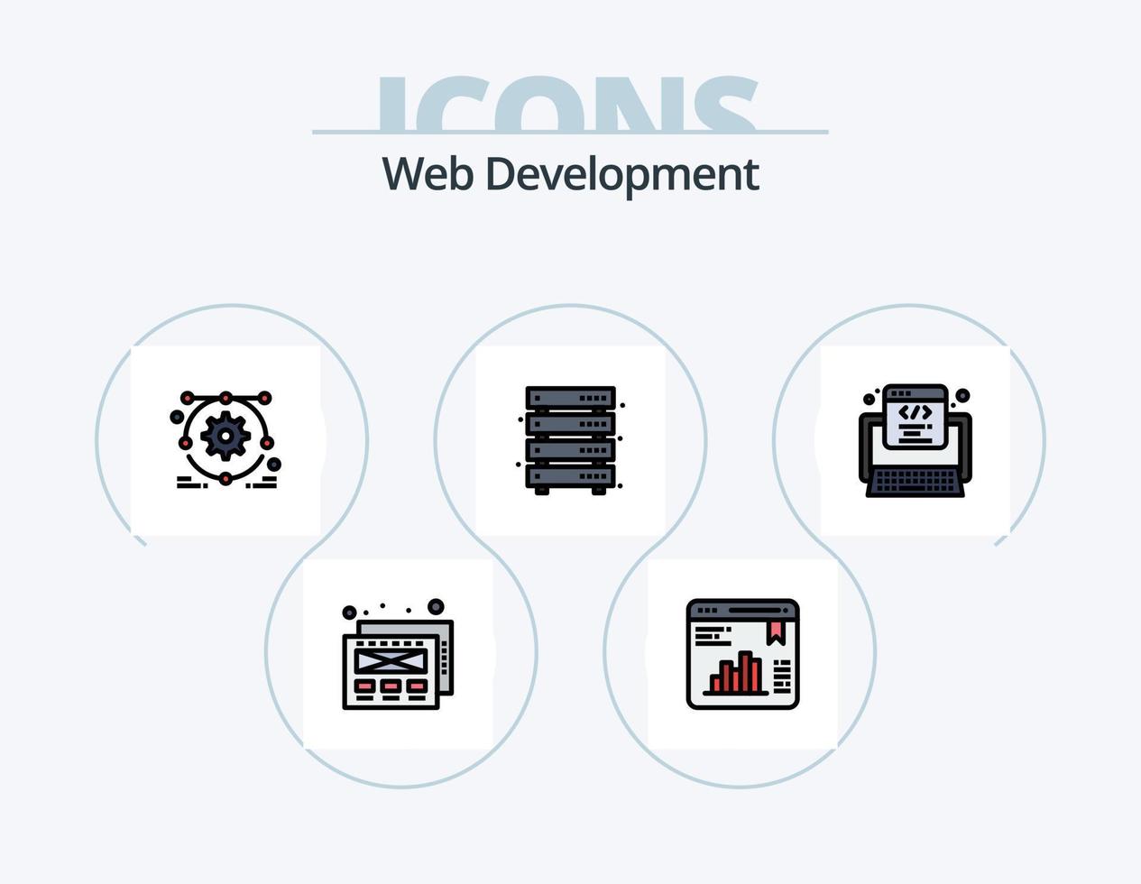 Web Development Line Filled Icon Pack 5 Icon Design. web page. login. coding. web. web 19277307 ...
