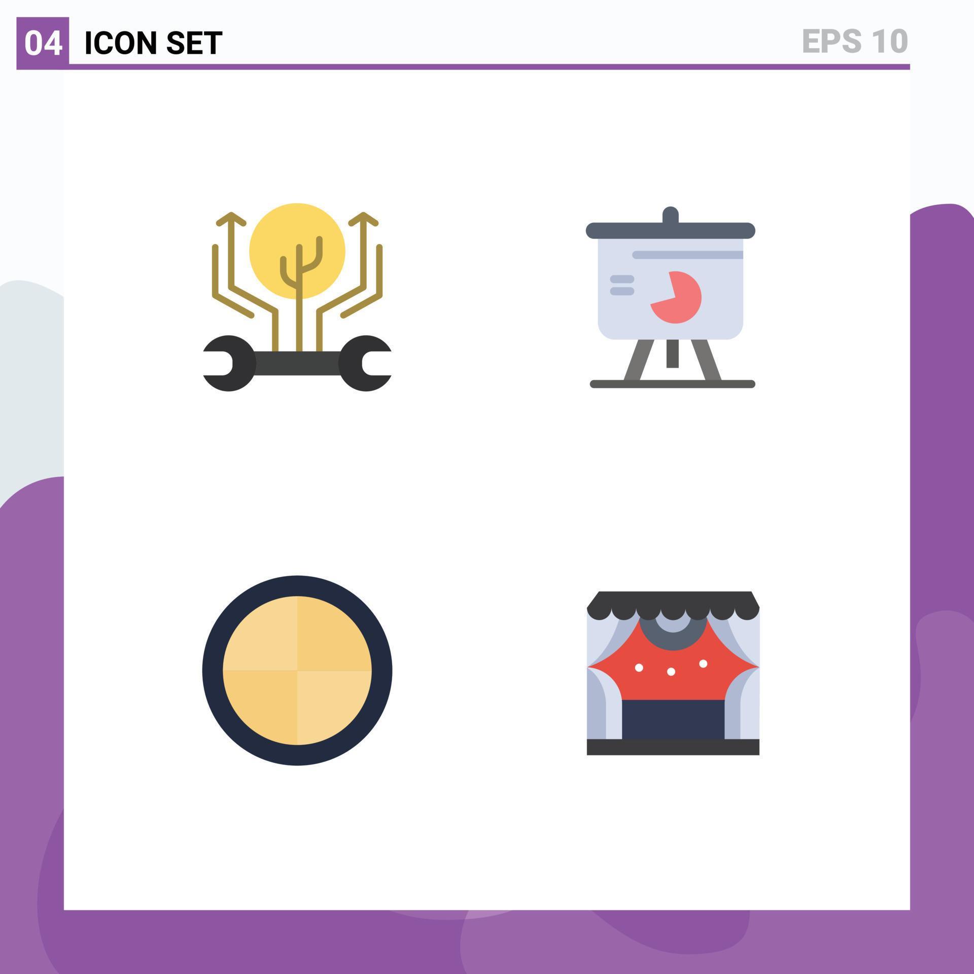 User Interface Pack of 4 Basic Flat Icons of development graph hack ...