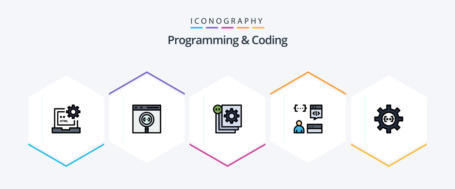 Programming And Coding 25 Filledline Icon Pack Including Develop App Develop Programming