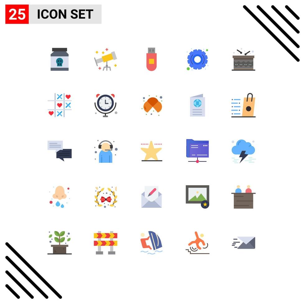 Stock Vector Icon Pack of 25 Line Signs and Symbols for announcement ...