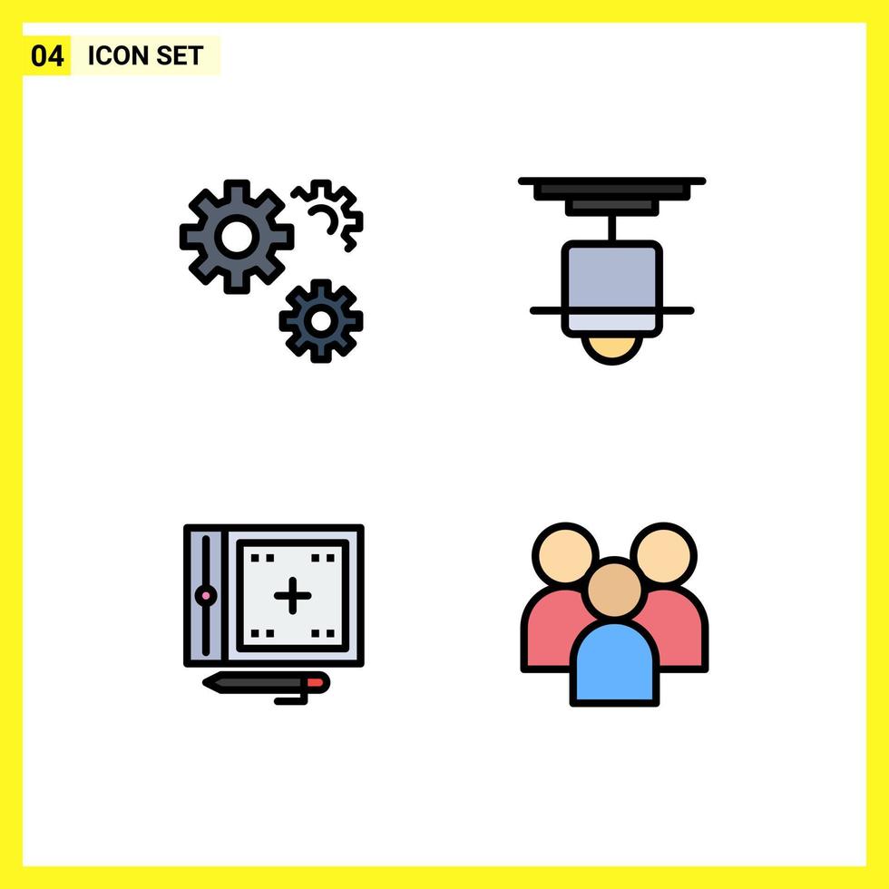 4 Creative Icons Modern Signs and Symbols of configuration coding ...
