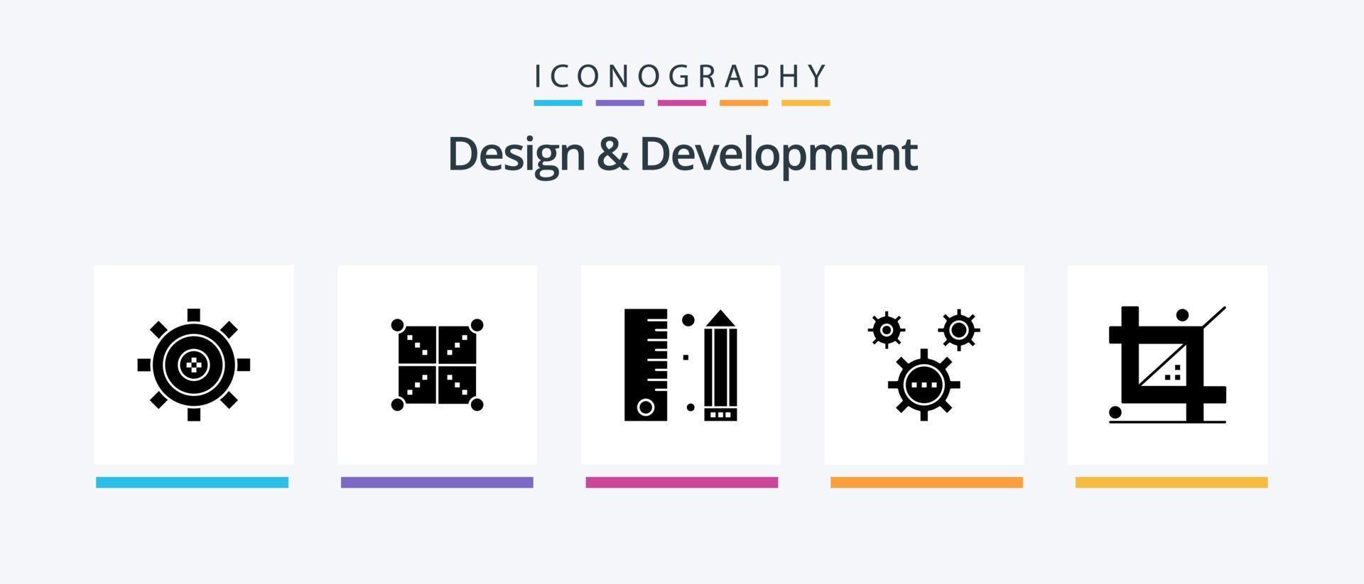 Design And Development Glyph 5 Icon Pack Including Development Coding Programing Programing