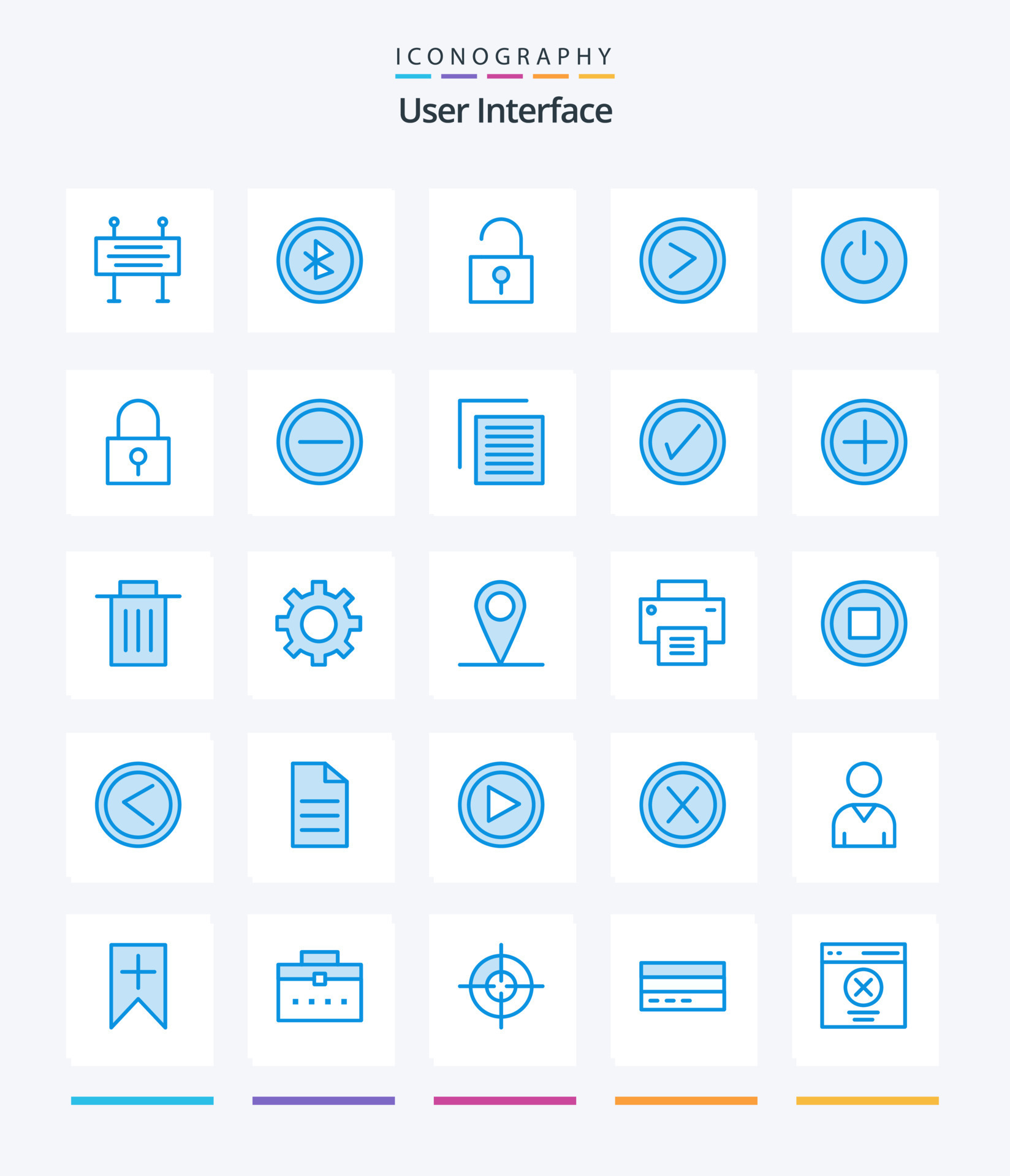 Creative User Interface 25 Blue icon pack Such As power. interface ... Creative User Interface 25 Blue icon pack Such As power. interface ...