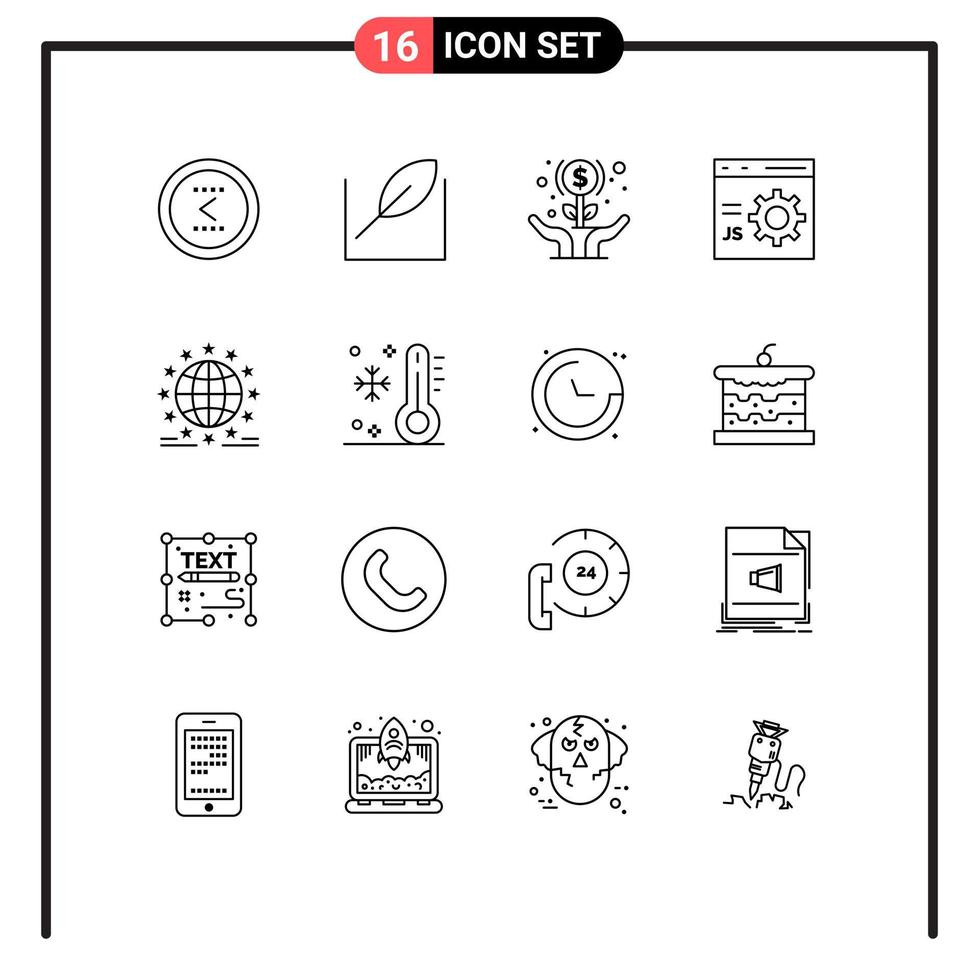 Set Of 16 Vector Outlines On Grid For Programming Develop Expand Coding 3796