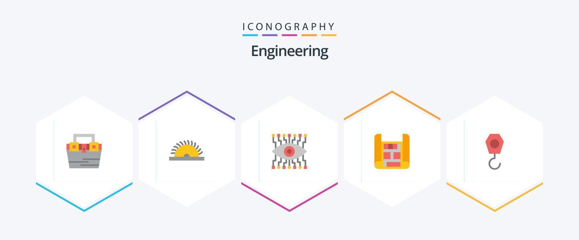 Engineering 25 Flat icon pack including hook. construction. utensils ...