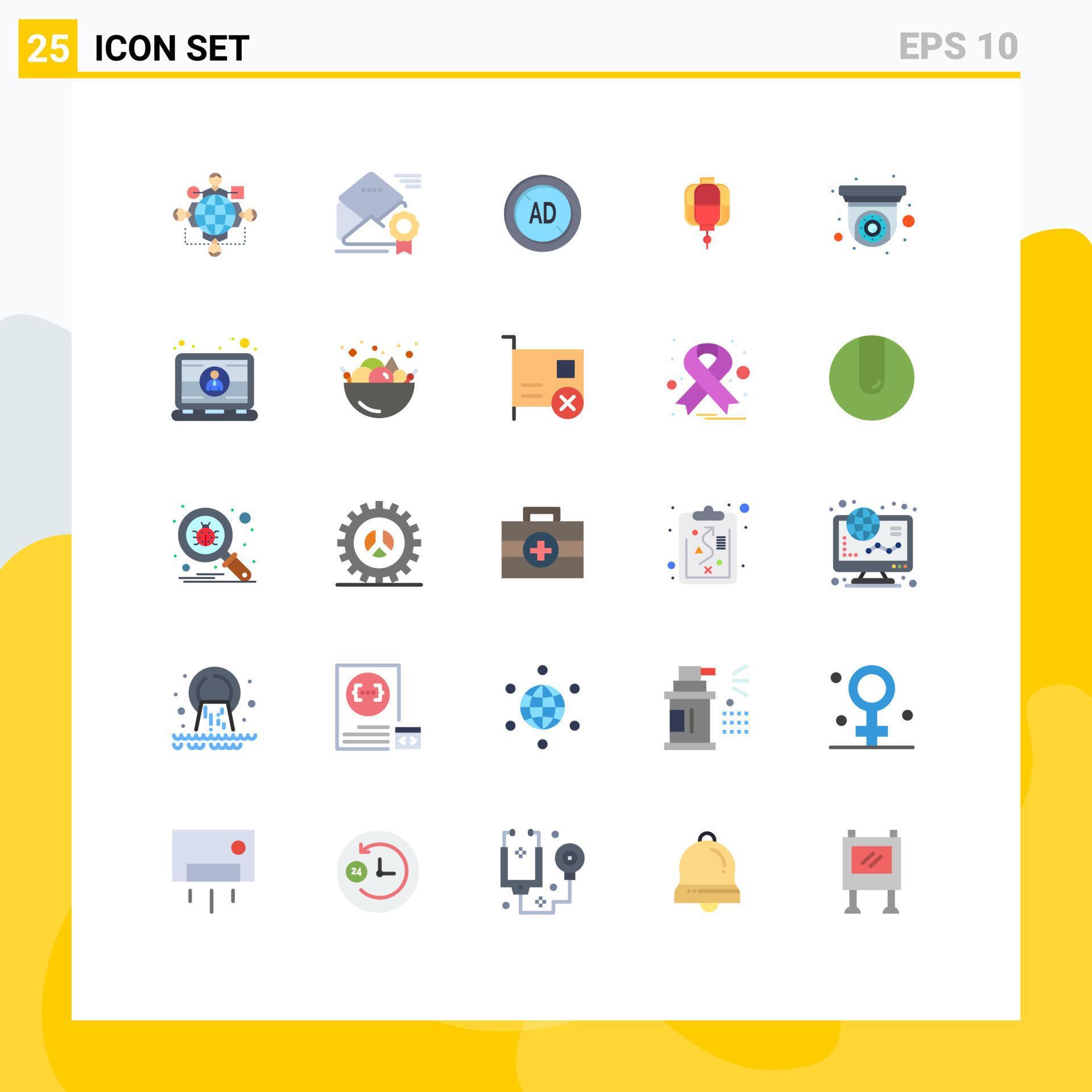 Universal Icon Symbols Group Of 25 Modern Flat Colors Of Decoration China Offer Lantern Ad