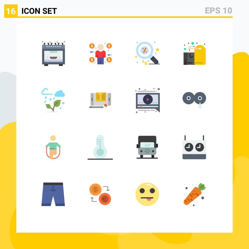 16 Universal Flat Colors Set For Web And Mobile Applications Trees