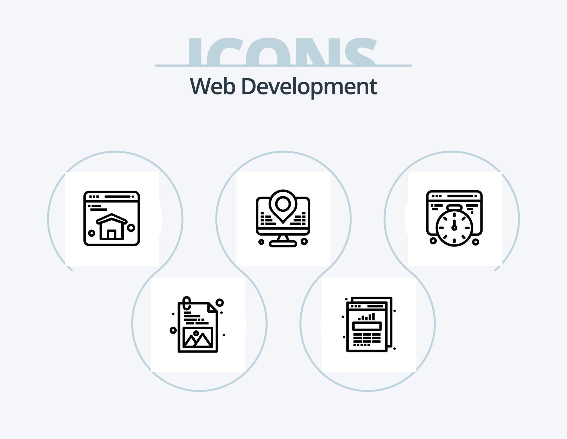 Web Development Line Icon Pack 5 Icon Design. development. reload. browser. refresh. programming ...