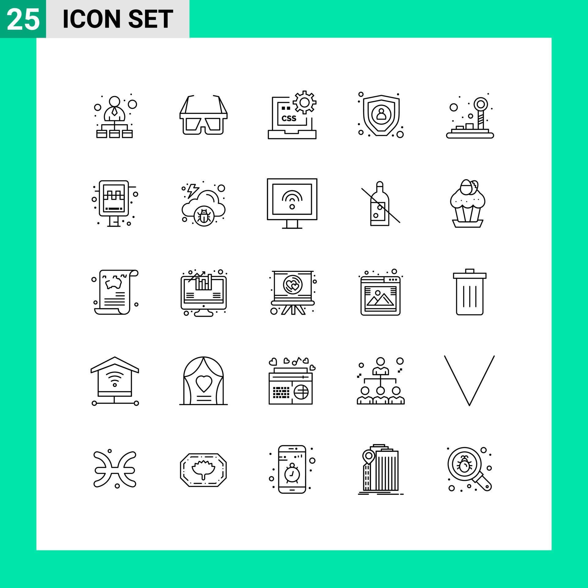 25 Creative Icons Modern Signs and Symbols of control pad personal code ...