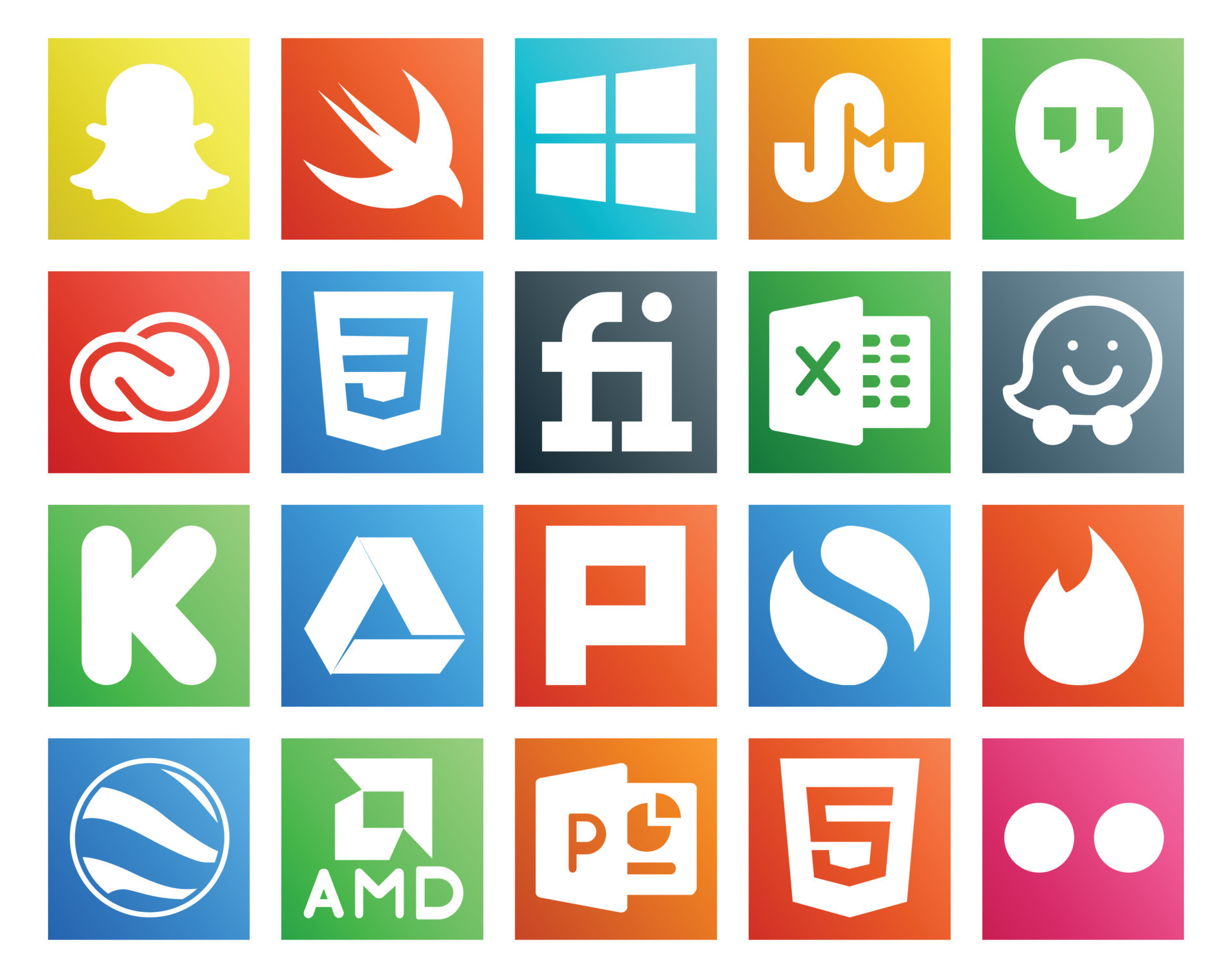 20 Social Media Icon Pack Including google earth simple css plurk ...