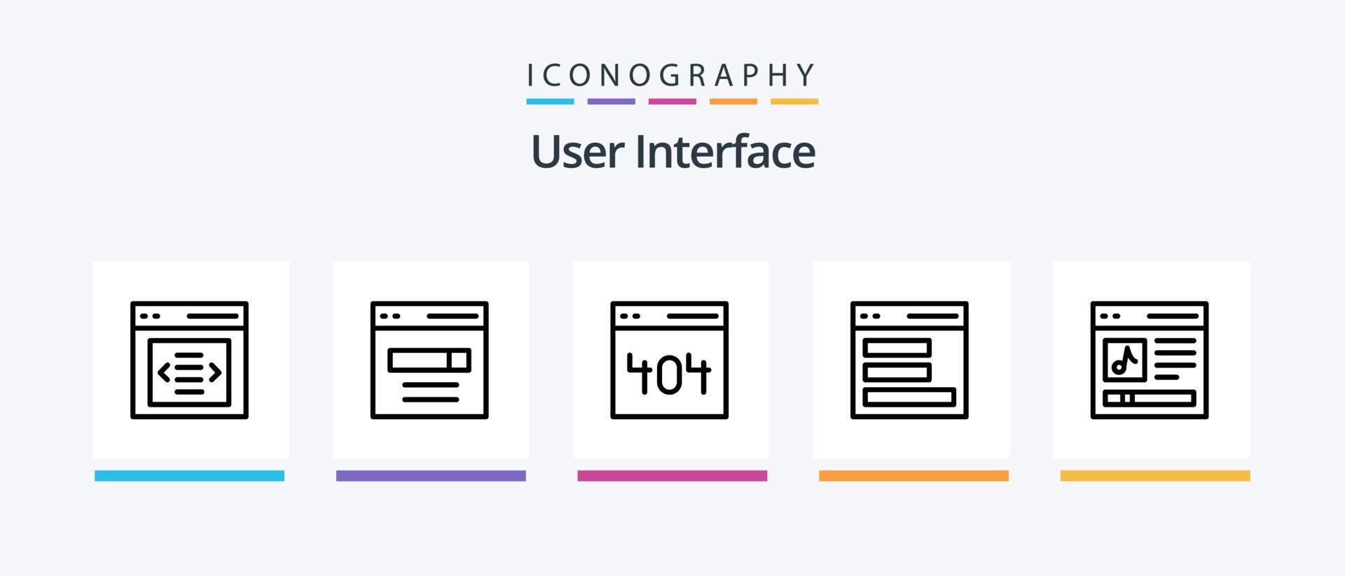 User Interface Line 5 Icon Pack Including interface. communication. user. user. message ...