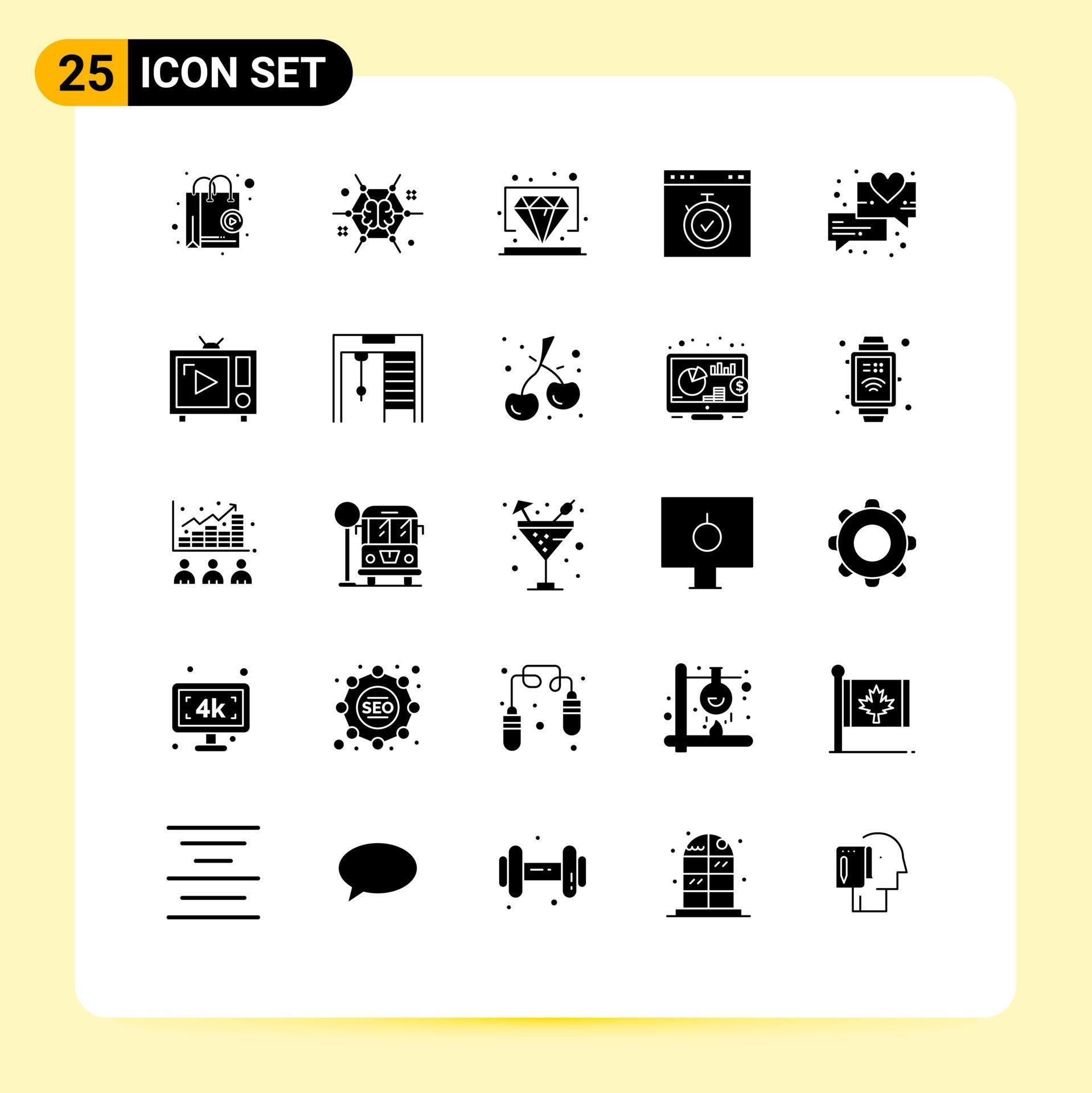 Stock Vector Icon Pack of 25 Line Signs and Symbols for time page ideas ...